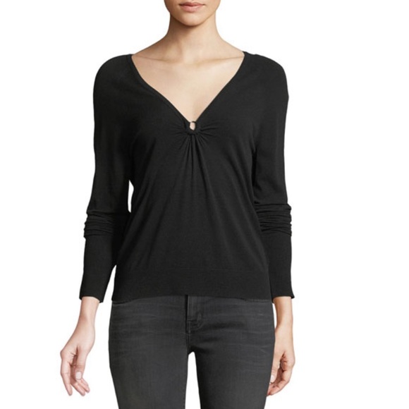 Milly | Sweaters | Milly Italian Rouched Keyhole Top | Poshmark